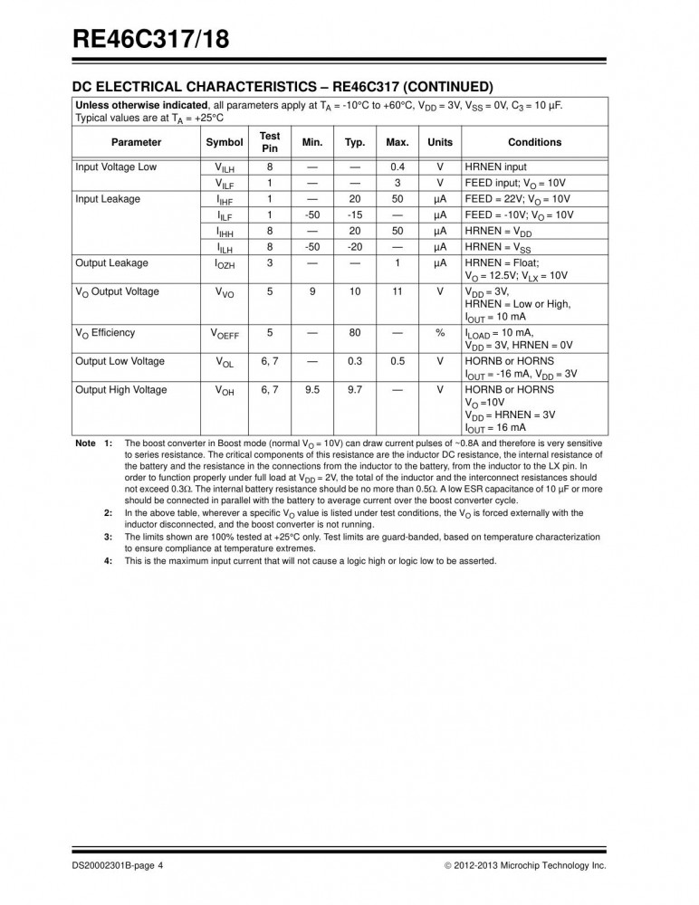RE46C318S8F datasheet page 4
