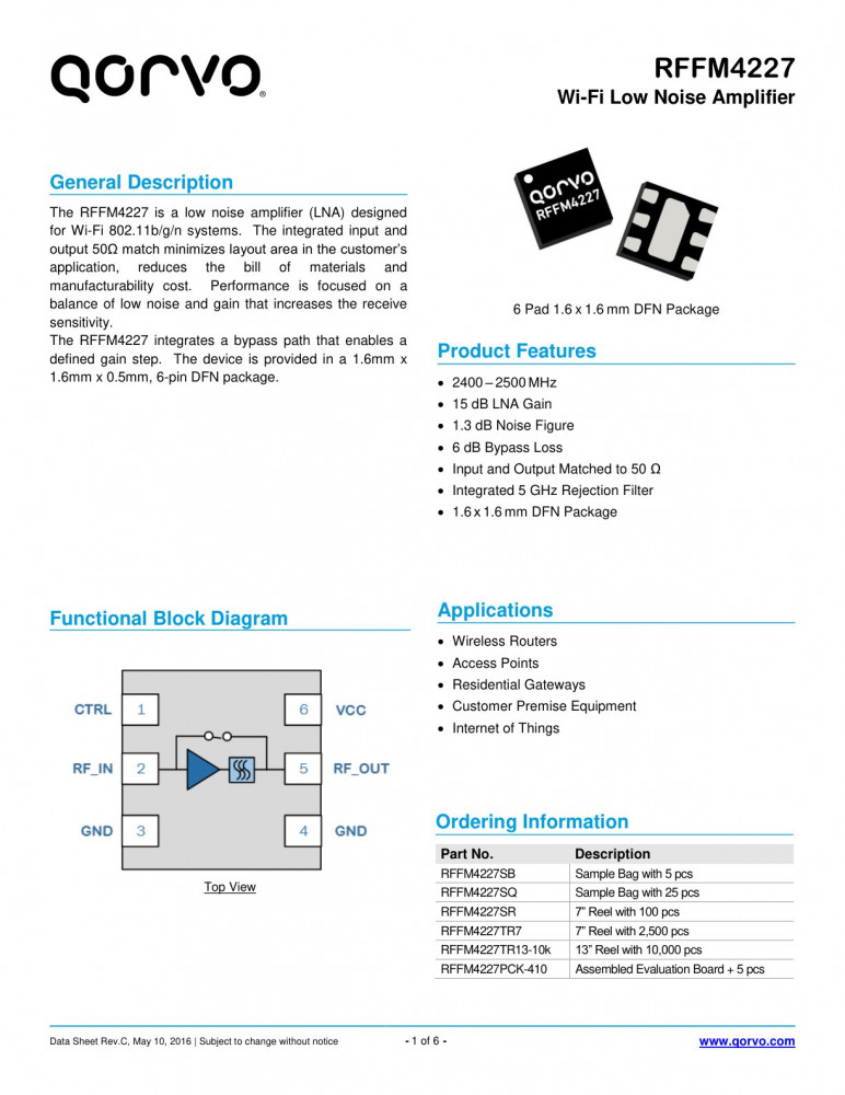 RFFM4227SR datasheet page 1