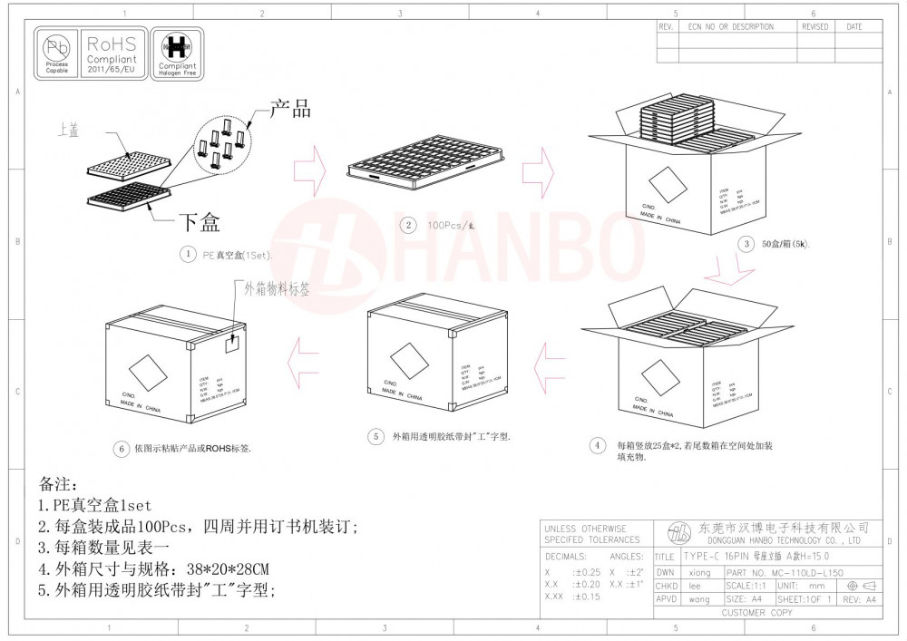 Hanbo Electronic MC-110LD-L150 technical drawing page 2