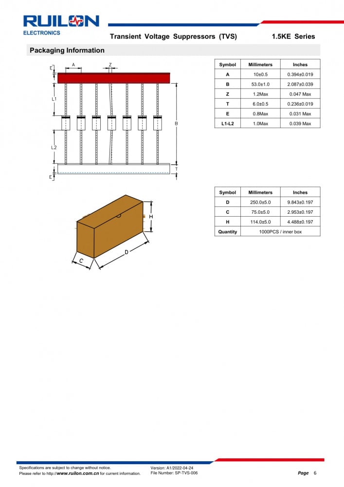 1.5KE series datasheet page 6