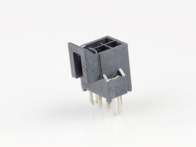 iPass I/O Surface Mount Receptacle, Right-Angle, Internal Assembly with Shell, 50 Circuit, 0.38µm Gold (Au), Through Hole Option, Tail Length 1.96mm, Universal Key
