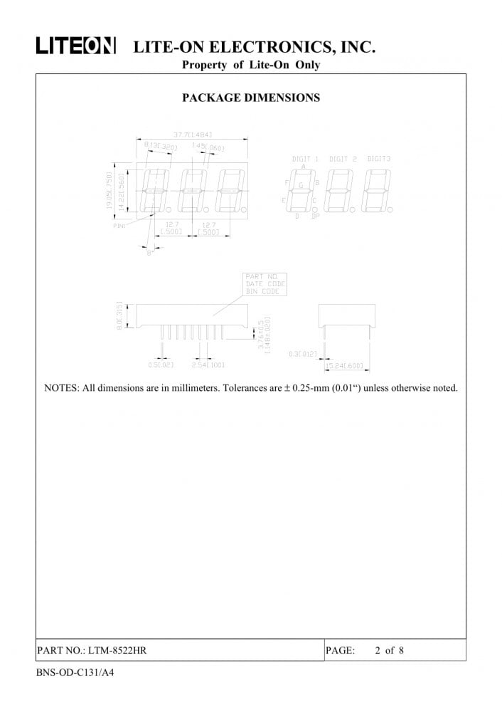 LTM-8522HR datasheet page 2