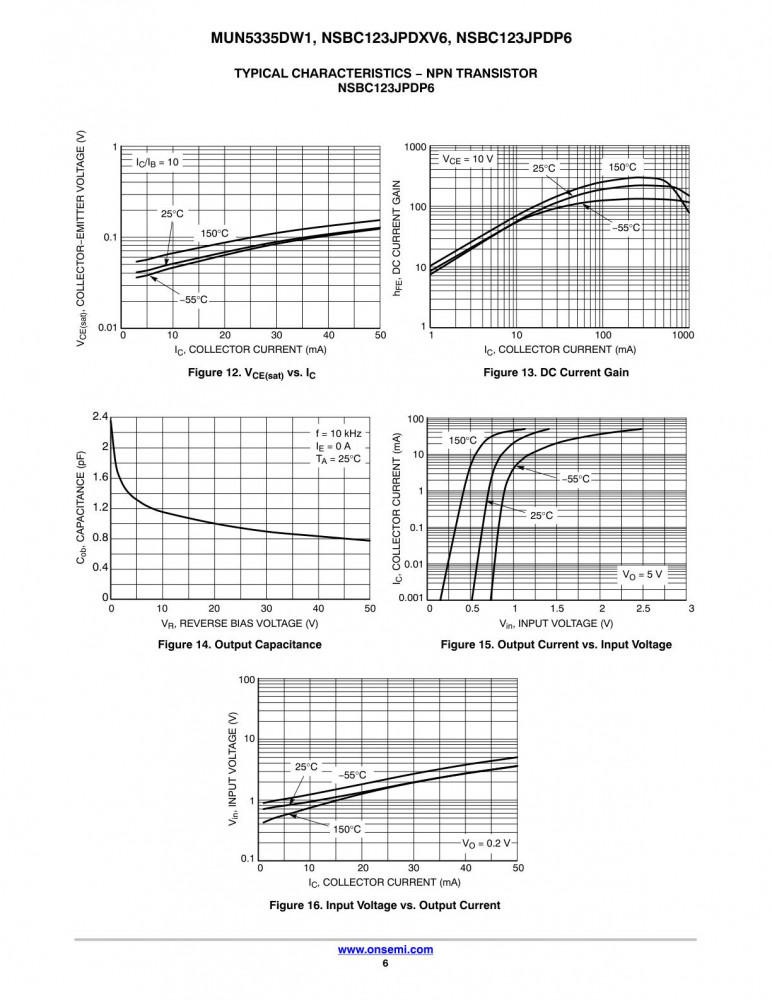 MUN5335DW1T2G datasheet page 6