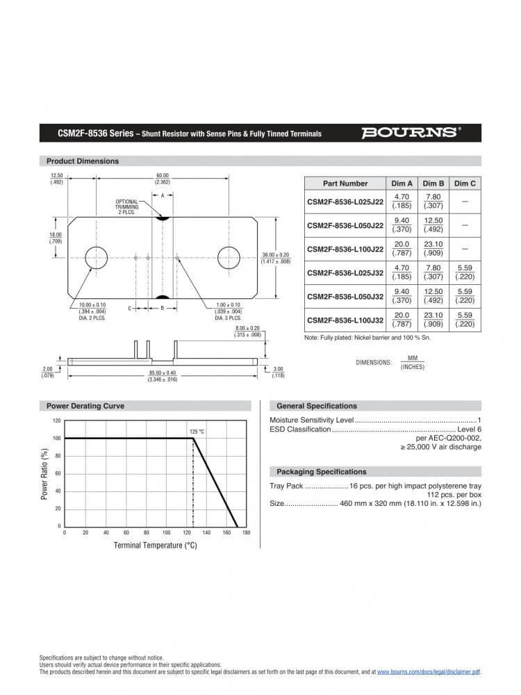 BOURNS CSM2F-8536 series datasheet page 2