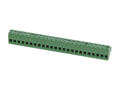 5.08mm Pitch Eurostyle Horizontal Plug, with Standard Imprinting, Green Housing, 13 Circuits