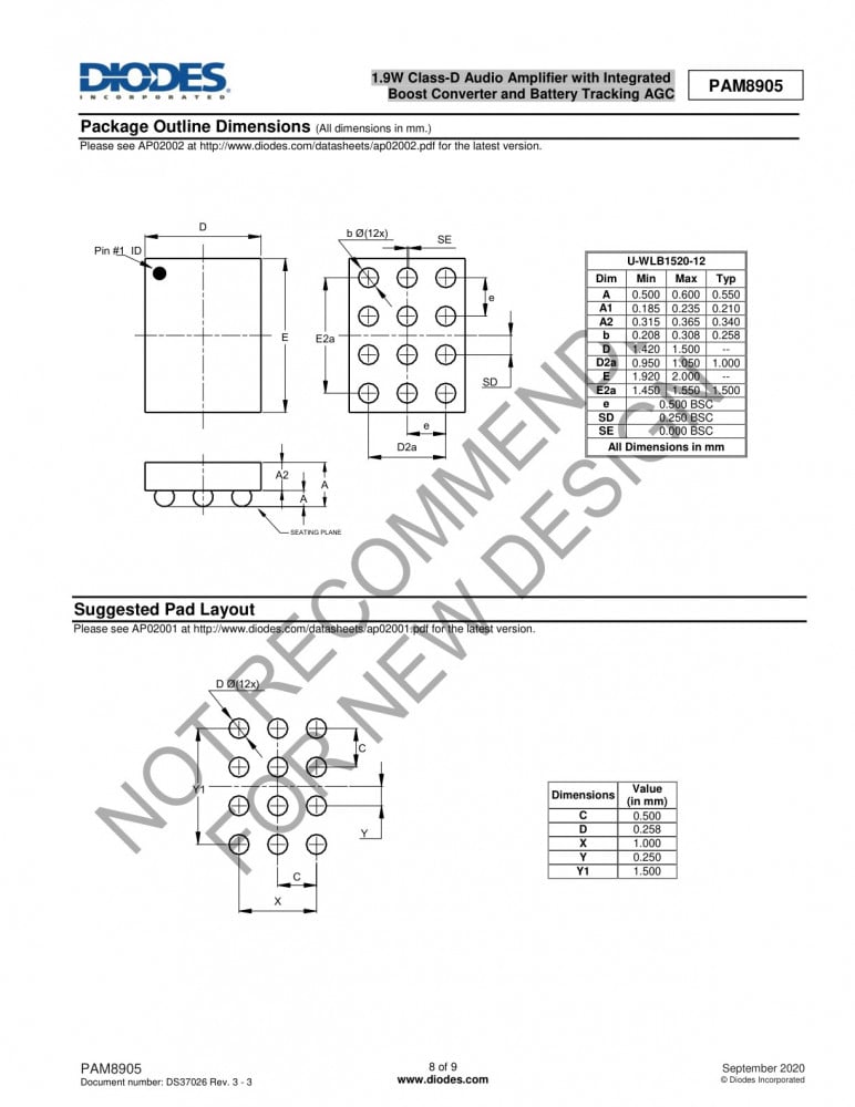 PAM8905PZR datasheet page 8