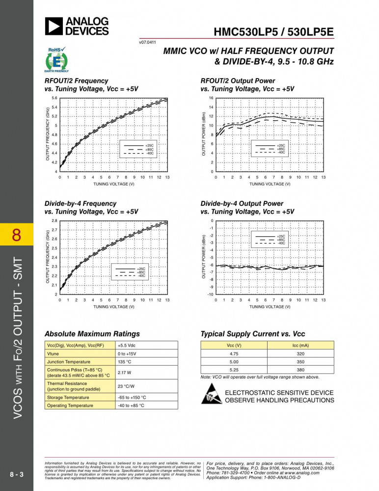 HMC530LP5E datasheet page 3
