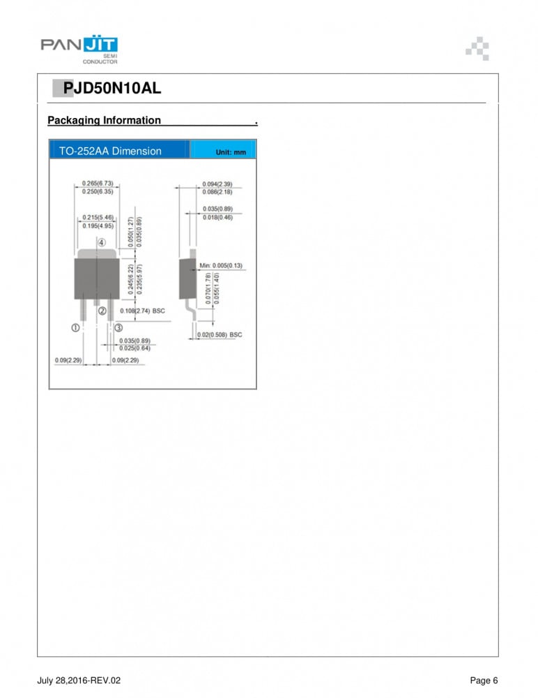 PJD50N10AL datasheet page 6