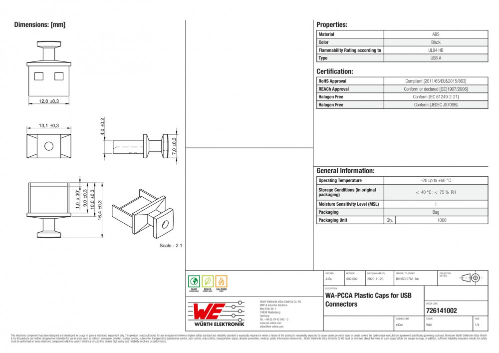 726141002 product documentation page 1