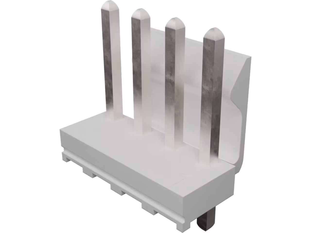 KK 396 Header, Vertical, Friction Lock, 4 Circuits, Matte Tin (Sn) Plating for sale