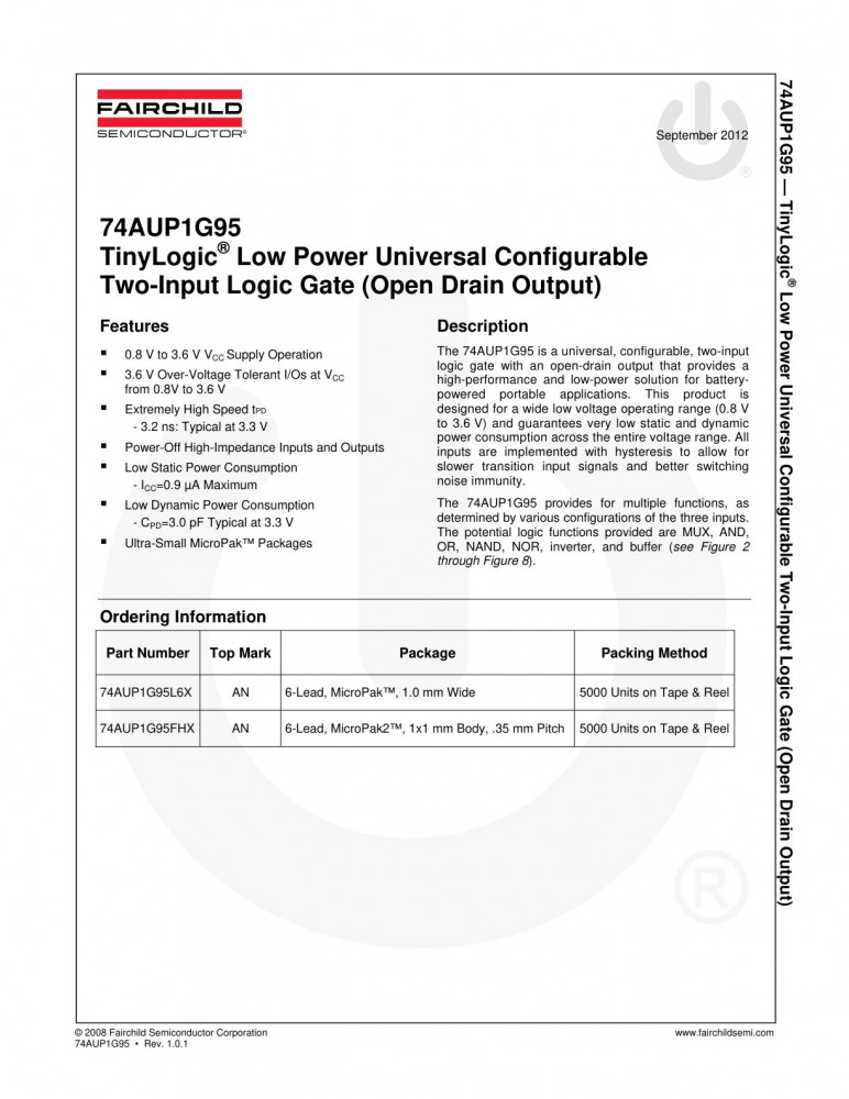 74AUP1G95 datasheet page 2