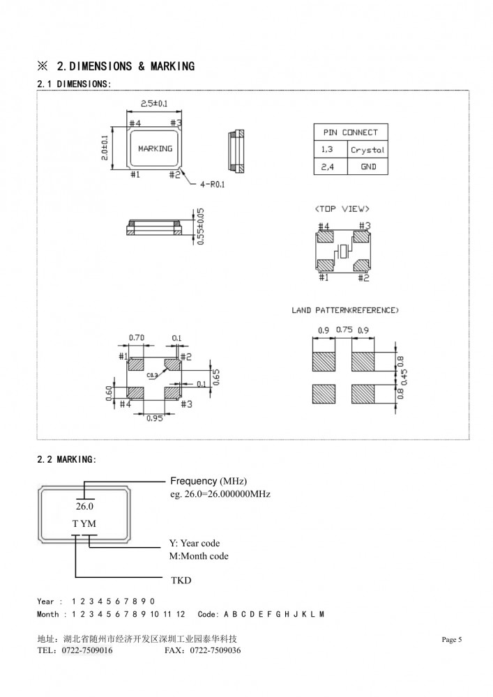 SX25Y026000B71T specification page 5