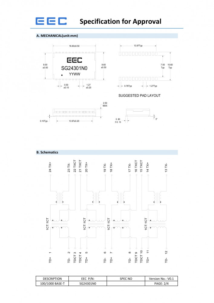 SG24301N0 specification page 3