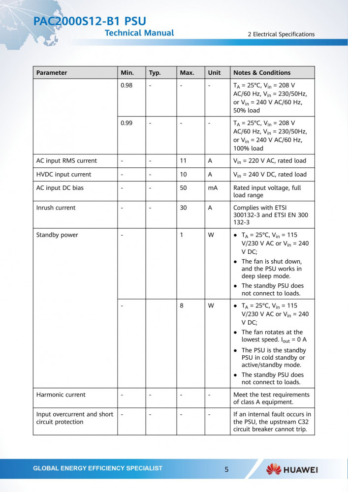 PAC2000S12-B1 technical manual page 10