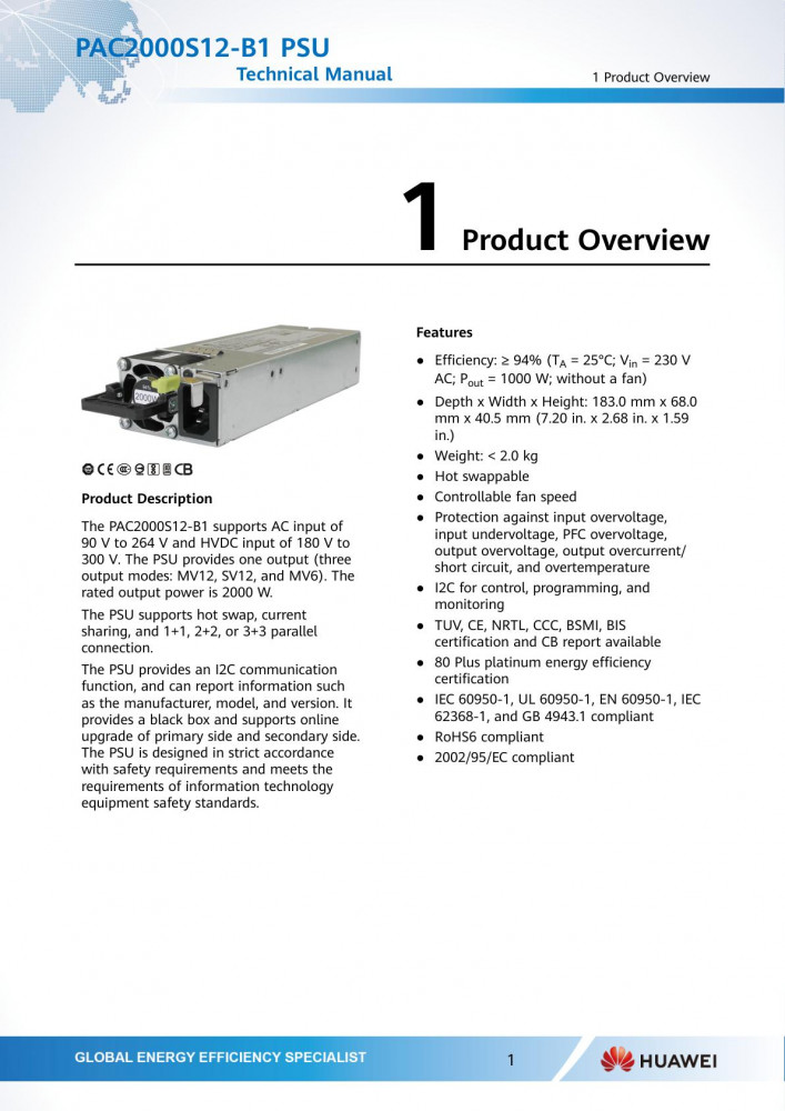 PAC2000S12-B1 technical manual page 6