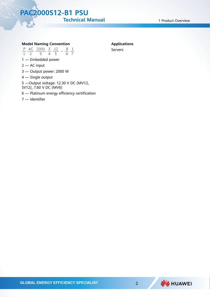 PAC2000S12-B1 technical manual page 7