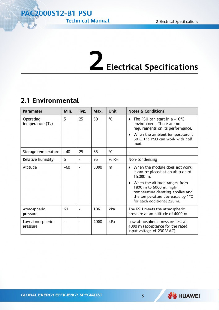 PAC2000S12-B1 technical manual page 8