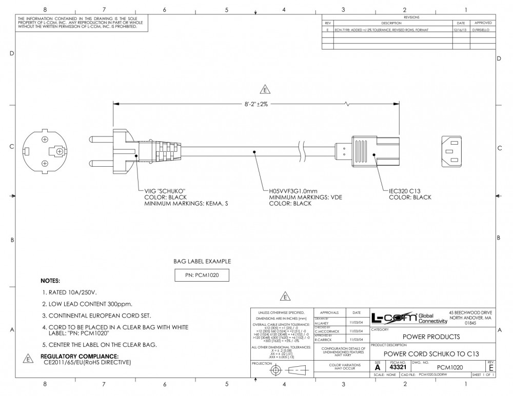 PCM1020 technical document page