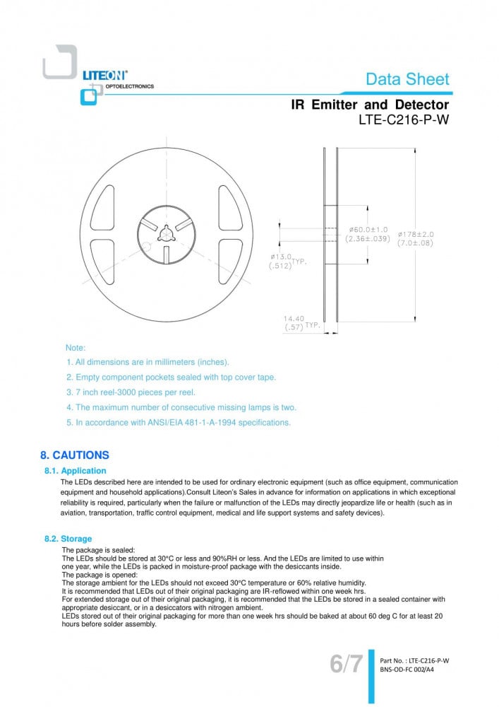 LTE-C216-P-W datasheet page 7