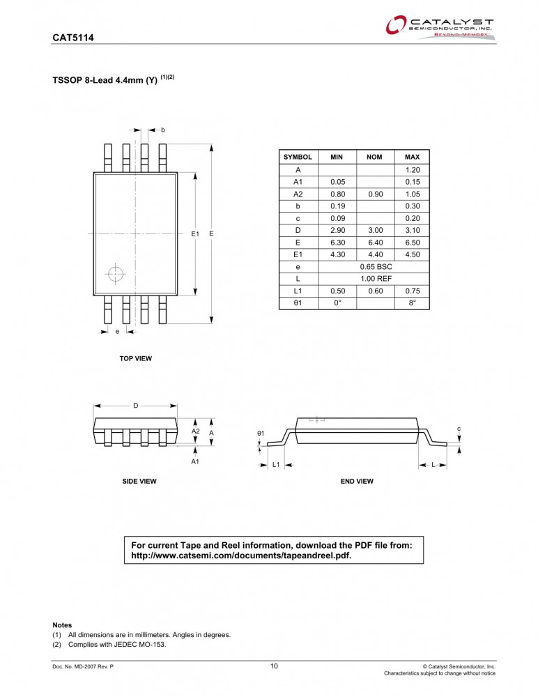 CAT5114 datasheet page 10