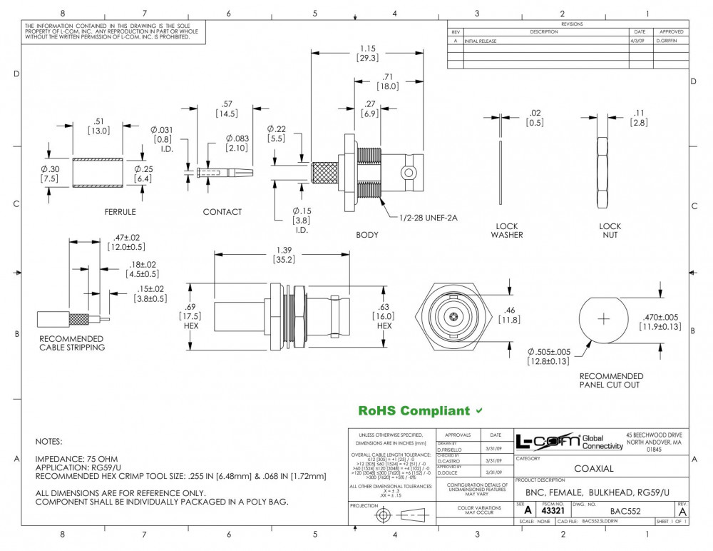L-com BAC552 technical document preview