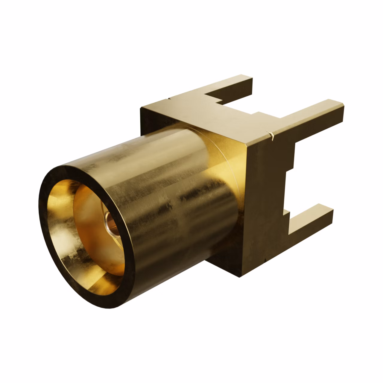 SMP-MAX Jack, Straight, Detent, PCB Receptacle, Through Hole, Brass Body, Gold (Au) Plated, Tray, 50 Ohms for sale