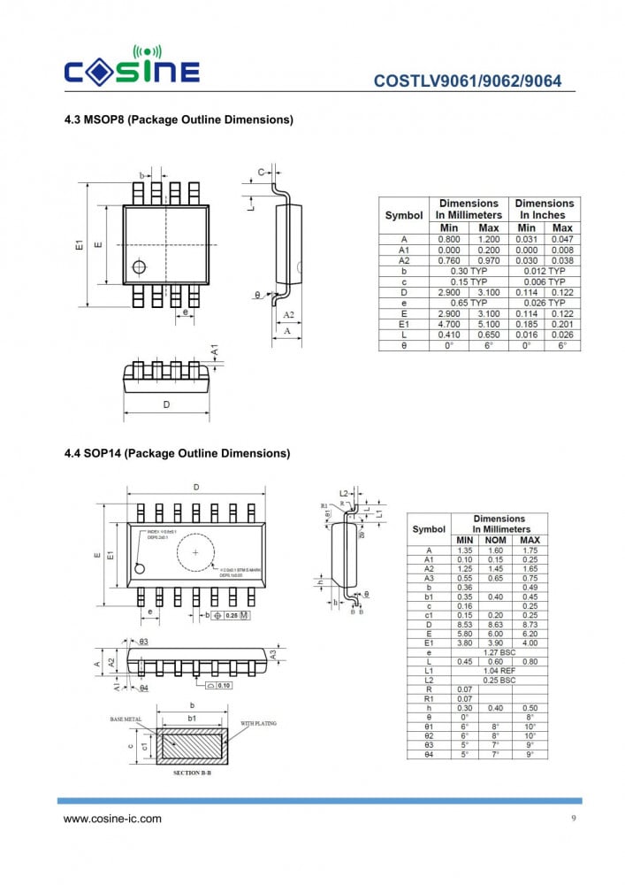 COSTLV9061TR datasheet page 9