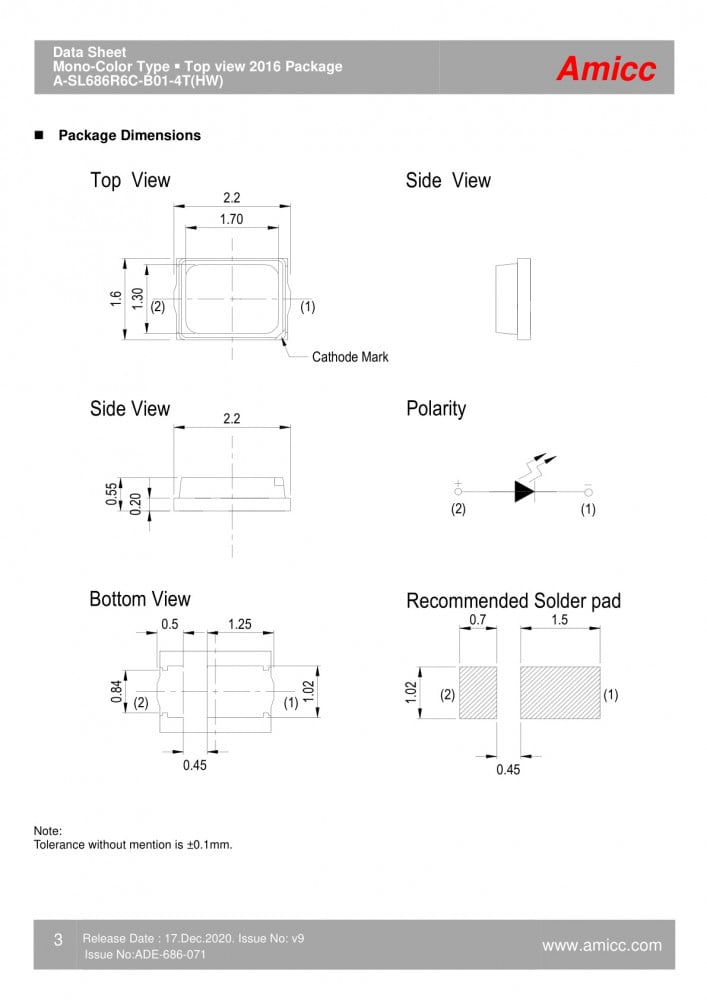 A-SL686R6C-B01-4T(HW) approval sheet page 3