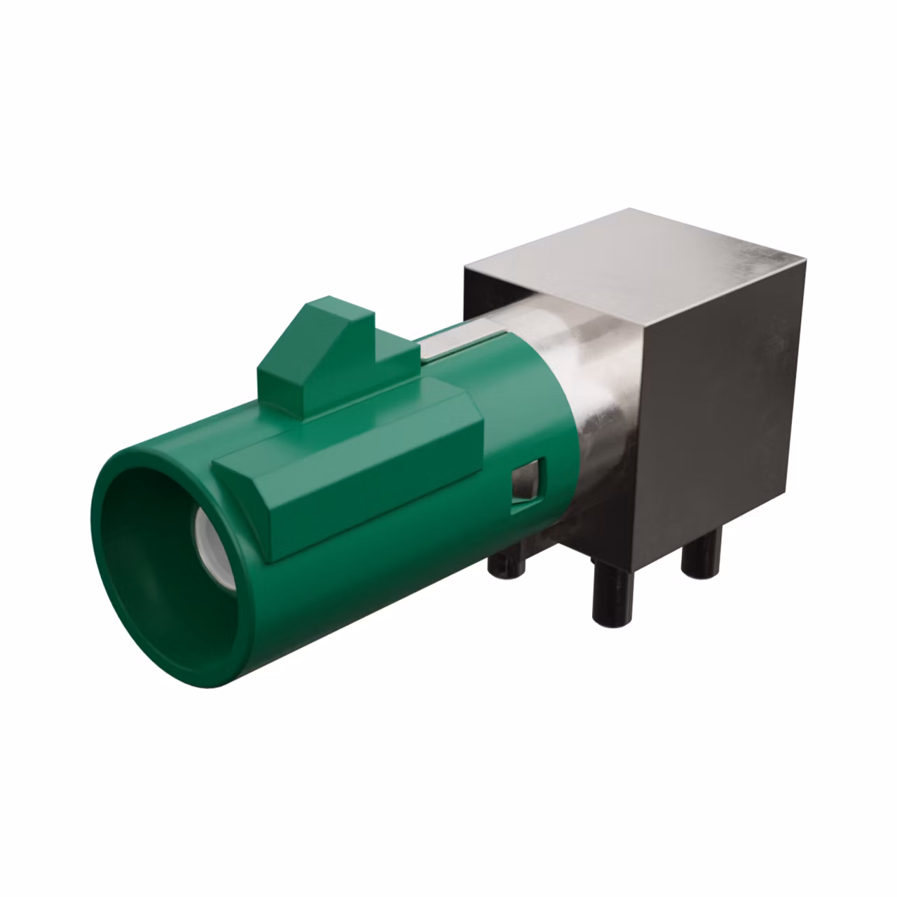 FAKRA Jack, Right-Angle, PCB Receptacle, Through Hole, Die Cast and Brass Body, Tin (Sn) Plated, Anti-tip Feature, Keying Code E/Green, 50 Ohms for sale