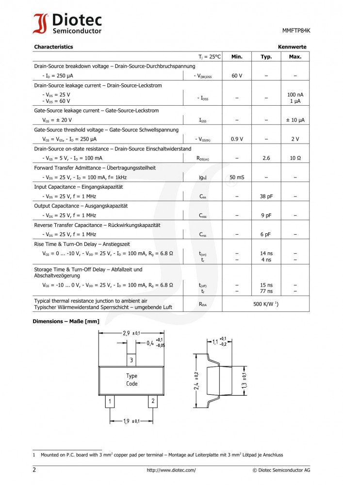 MMFTP84K-AQ technical document page 2
