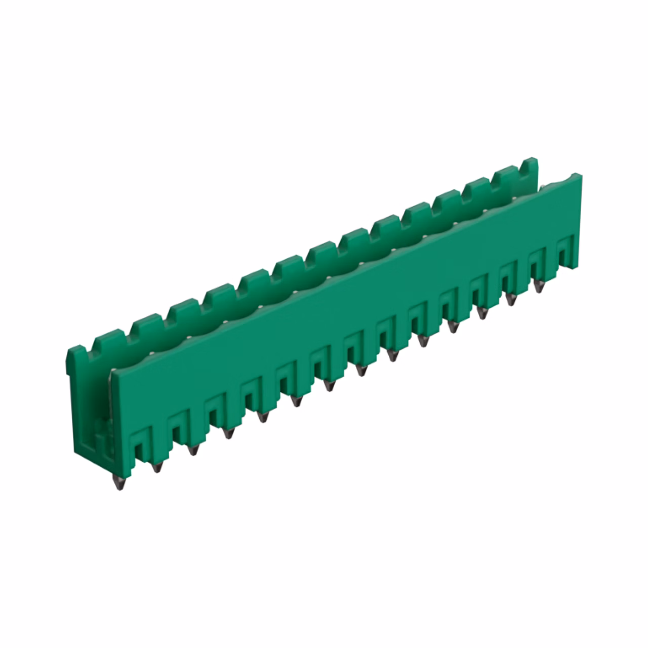 5.08mm Pitch Eurostyle Vertical PCB Header, Open Ends, Green Housing, 14  Circuits for sale