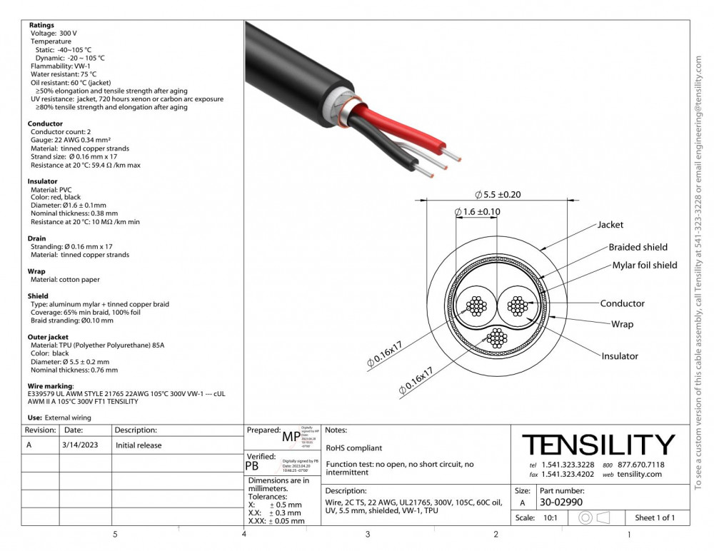 30-02990 cable product drawing preview