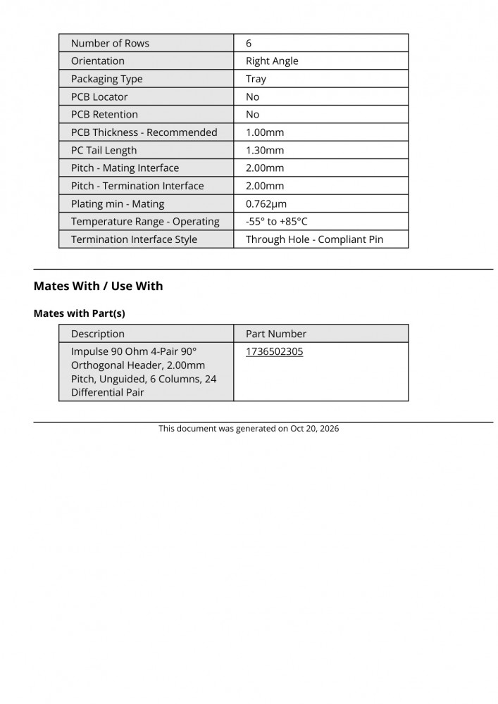 Technical document image 3 for MOLEX 2081009012