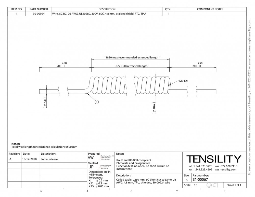Technical drawing image for Tensility International 31-00067