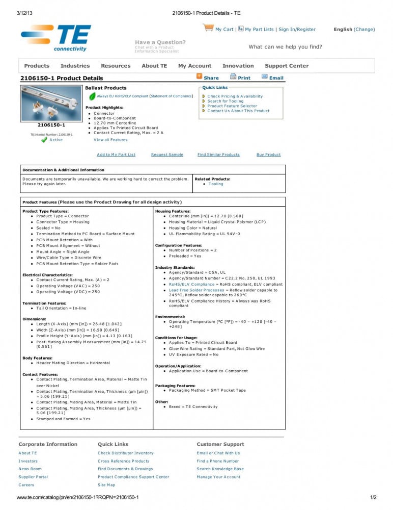 2106150-1 technical document page 1