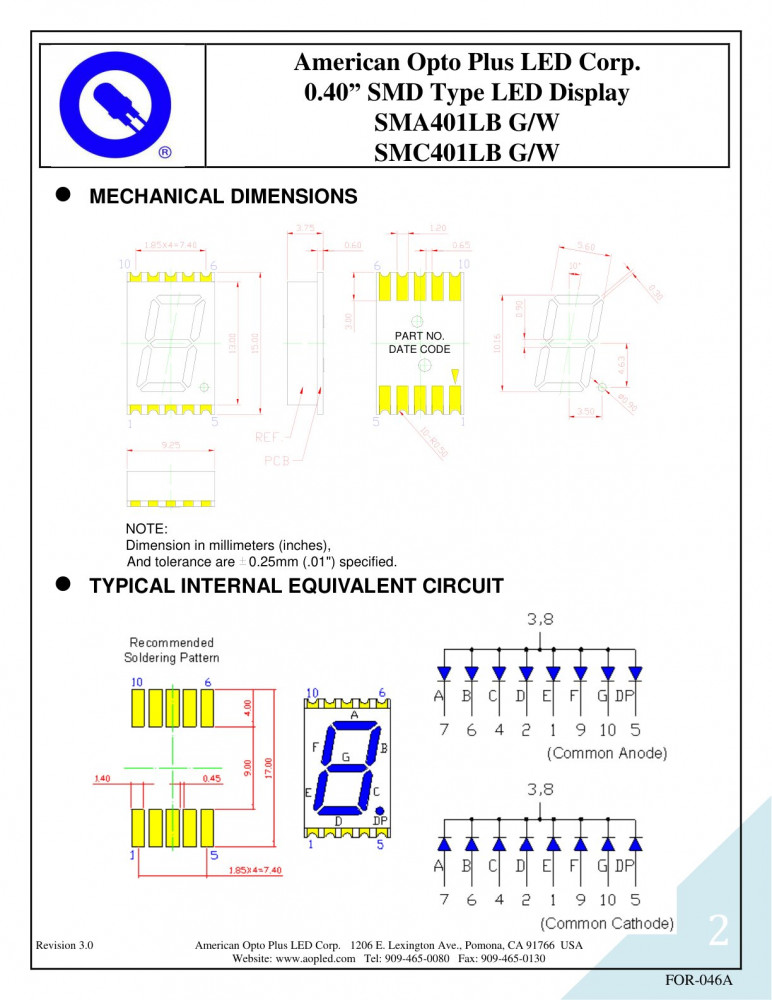 SMC401LB technical document page 2