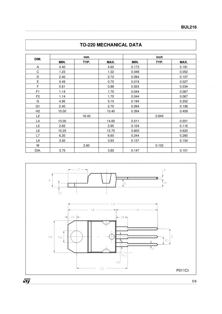 BUL216 datasheet page 5