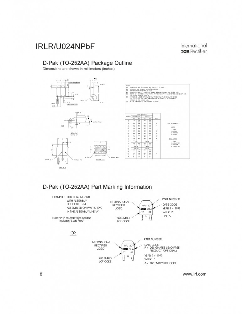 IRLR024NTRPBF datasheet page 8
