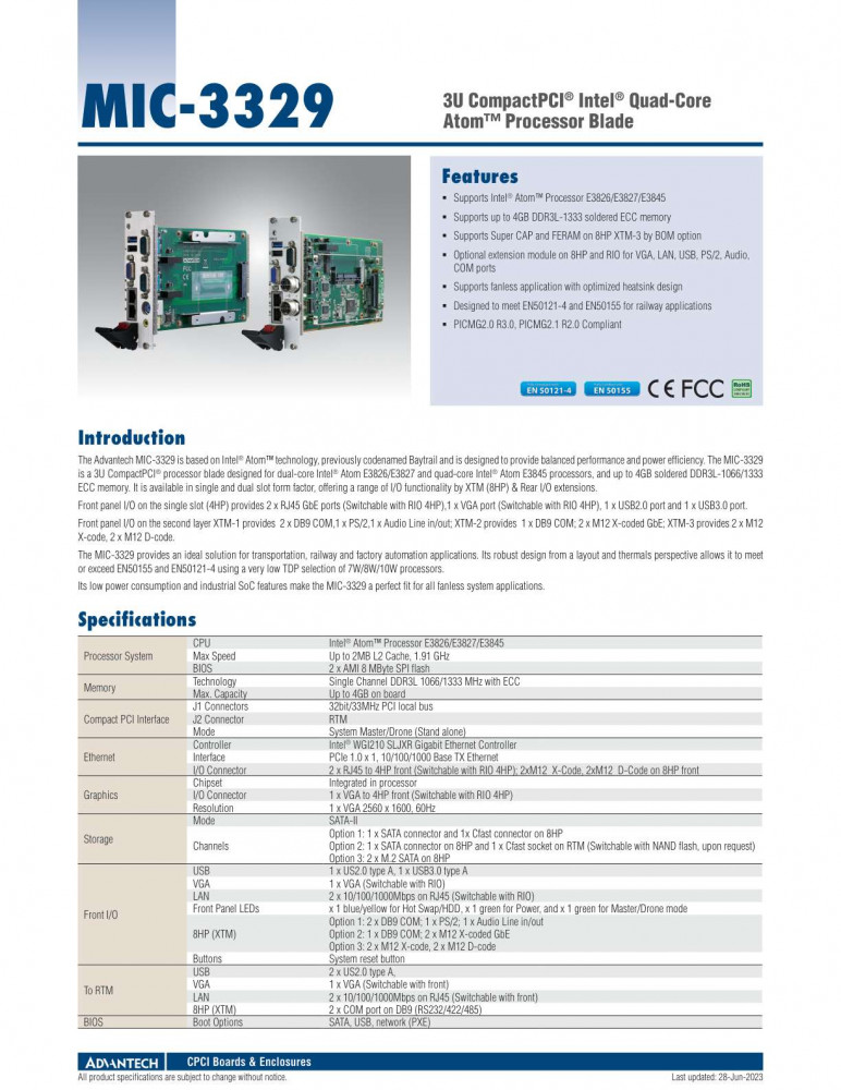 MIC-3329 technical document page 1