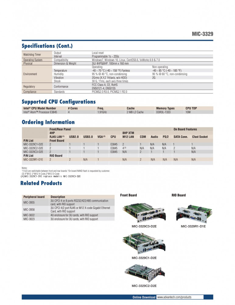MIC-3329 technical document page 2