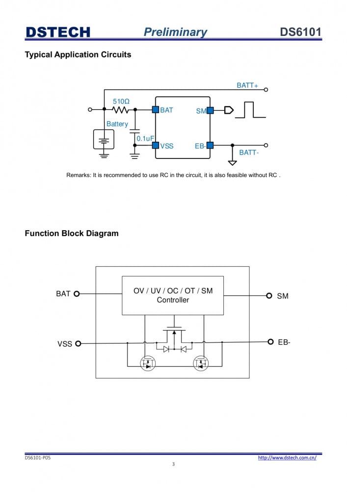 DS6101AED4 datasheet page 3