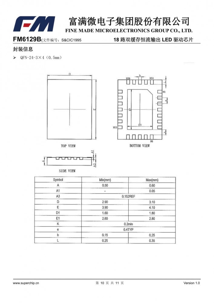 FM6129B datasheet page 10