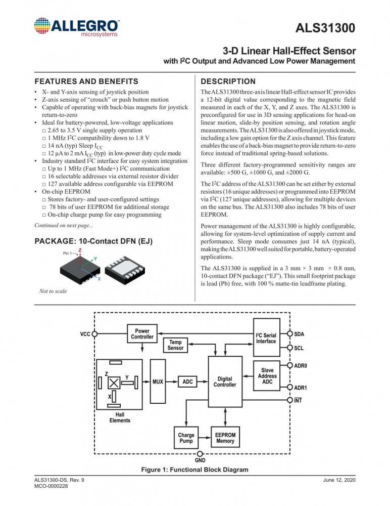 ALS31300 datasheet page 1