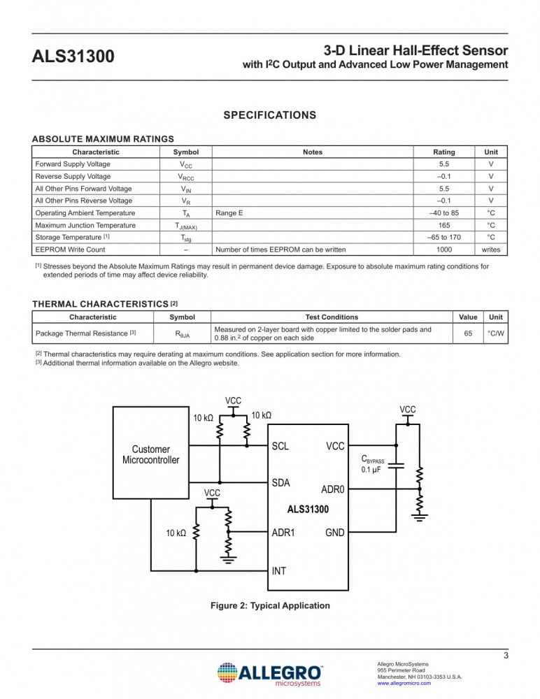 ALS31300 datasheet page 3