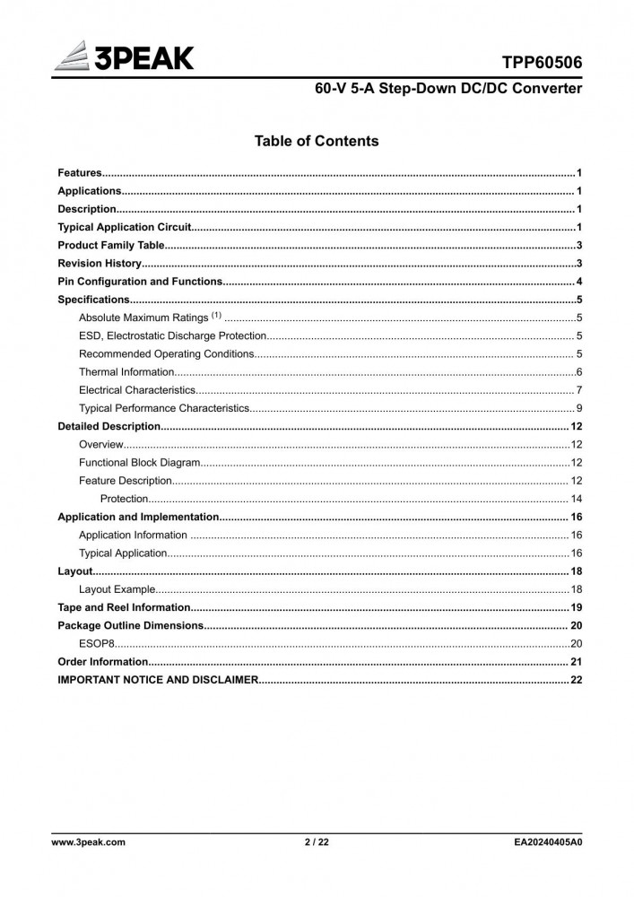 TPP60506-ES1R datasheet page 2