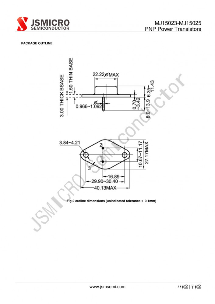 MJ15025-JSM datasheet page 4