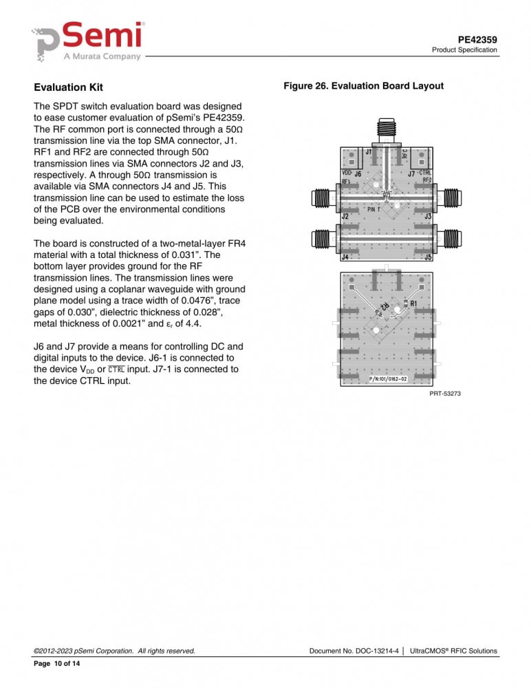 PE42359SCAA technical document page 10