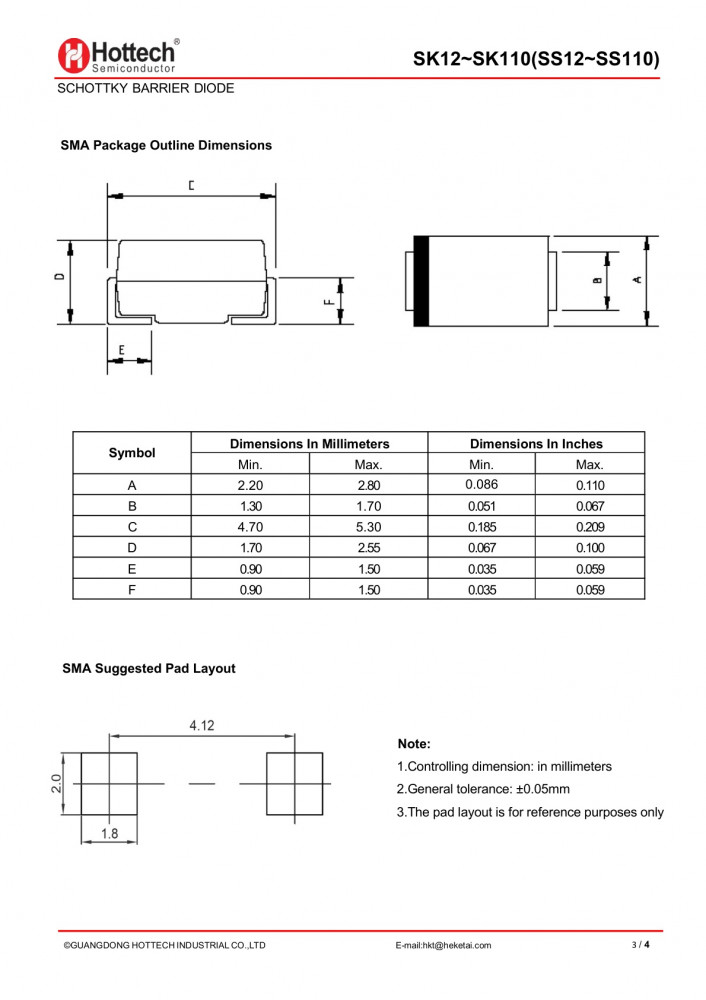 SK14 datasheet page 3