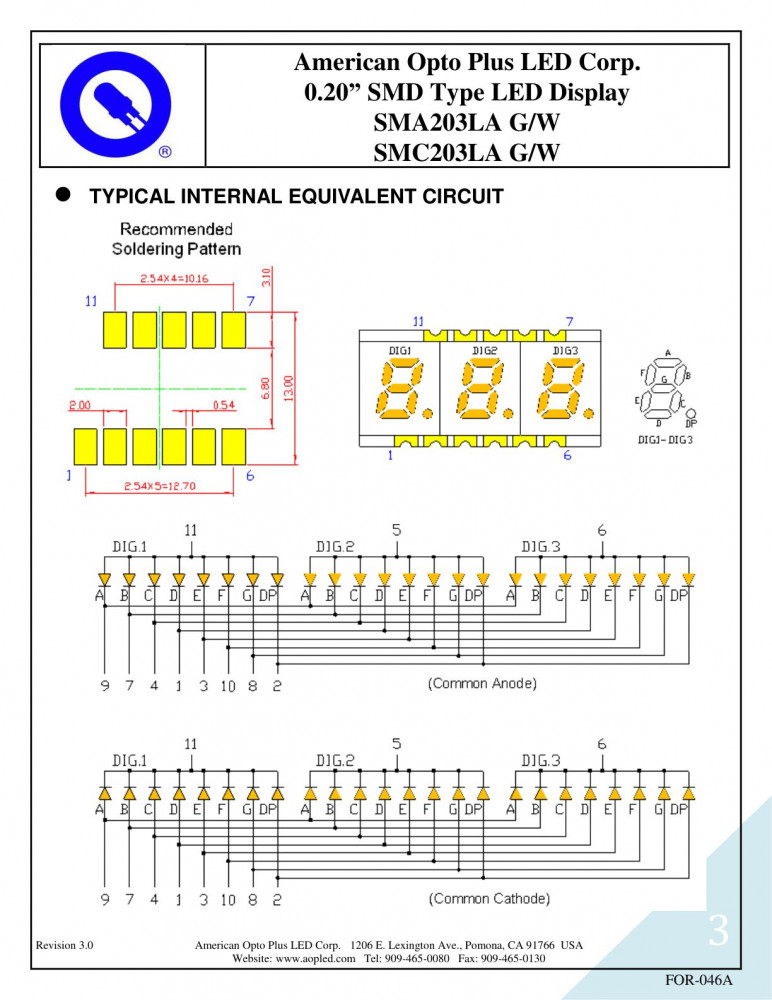 SMA203LA datasheet page 3