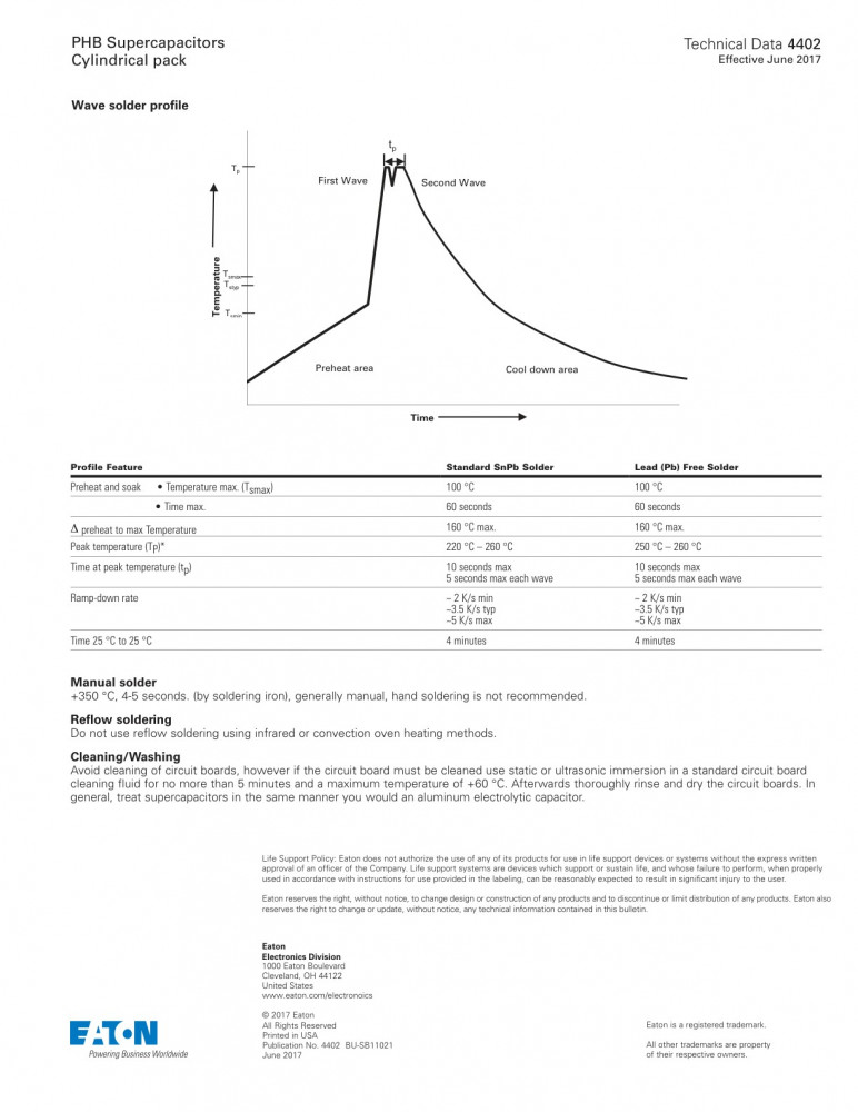 PHB supercapacitor technical document page 3
